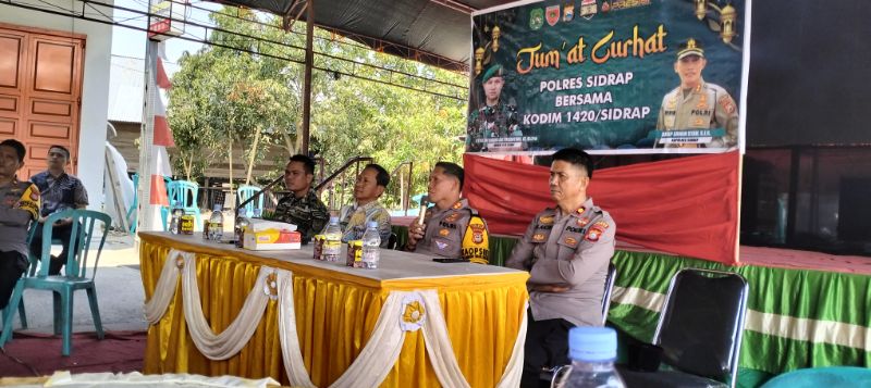 Program Jumat Curhat Kapolres Sidrap Ajak Awak Jurnalis Bersama Sama