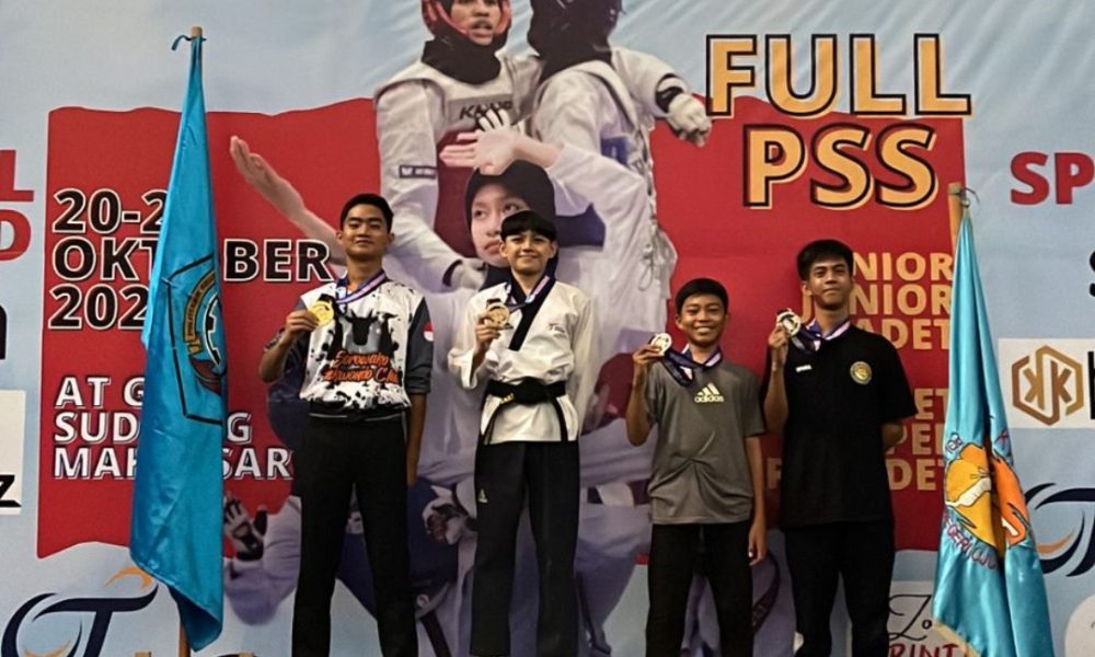 Atlet Taekwondo Junior Makassar Farrel MJ Raih Medali Emas di Turnamen Taekwondo Poltek Cup 2023 ...