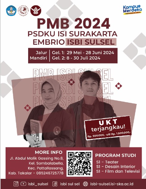 ISBI Sulsel Buka Tiga Program Studi,Penerimaan Mahasiswa Baru 2024/2025 - Ujung Jari