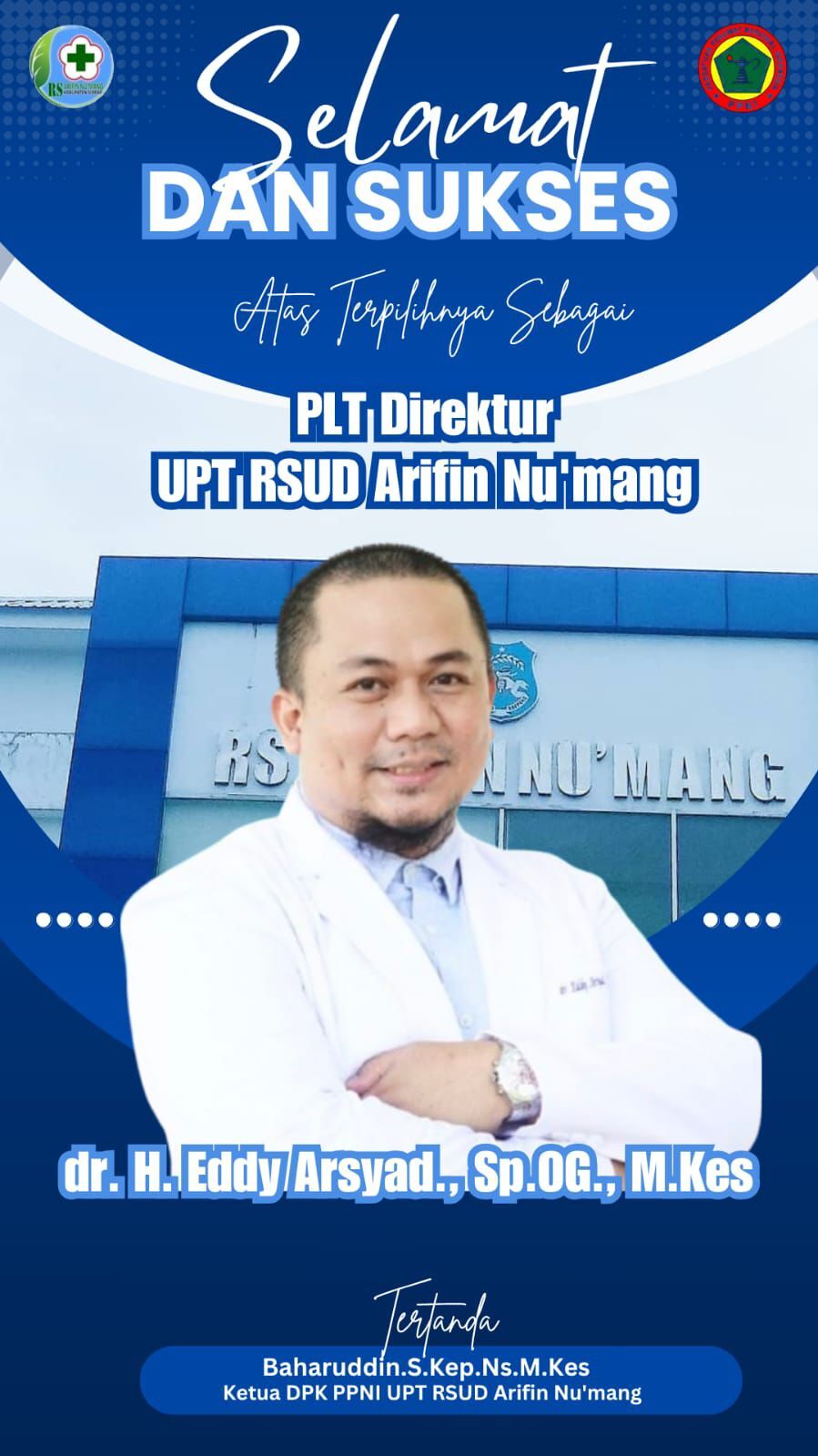 Amanah Baru, Tanggung Jawab Besar: dr. Eddy Arsyad Pimpin RS Arifin Nu'mang Sidrap - Ujung Jari